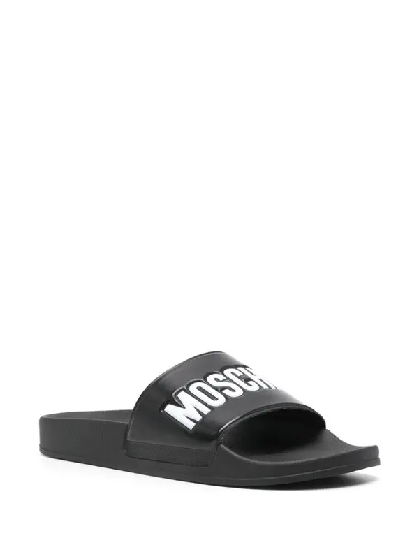 Moschino Embossed Slides