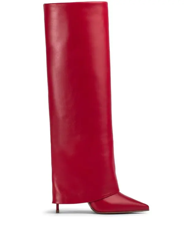 LE SILLA Andy 120mm Leather Knee-high Boots - Red