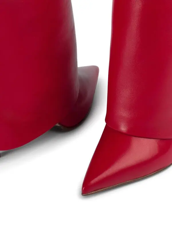 LE SILLA Andy 120mm Leather Knee-high Boots - Red