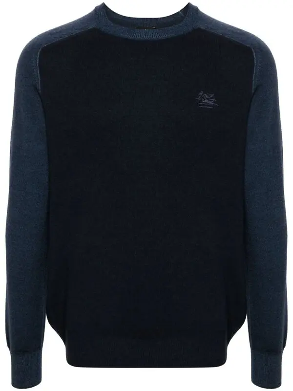 Etro Logo-embroidered Sweater - Blue