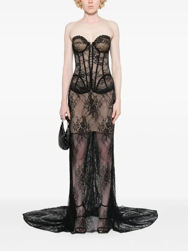 Giuseppe Di Morabito Lace-detail Gown