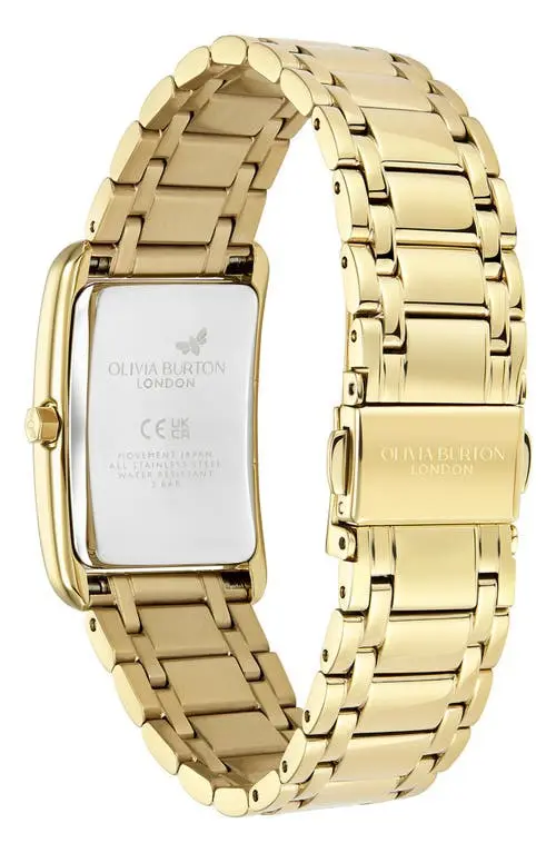 OLIVIA BURTON Grove Rectangular Bracelet Watch - Gold/forest Green