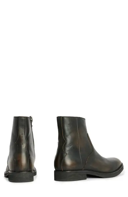 ALLSAINTS Lang Leather Boots - Dark Brown