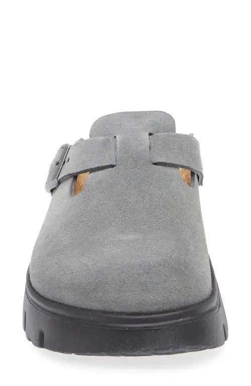 BIRKENSTOCK Papillio Boston Platform Clogs - Grey