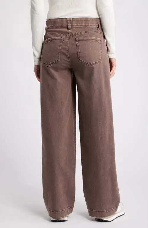 Wit & Wisdom Ab'solution High-waist Wide-leg Jeans - Washed Mocha