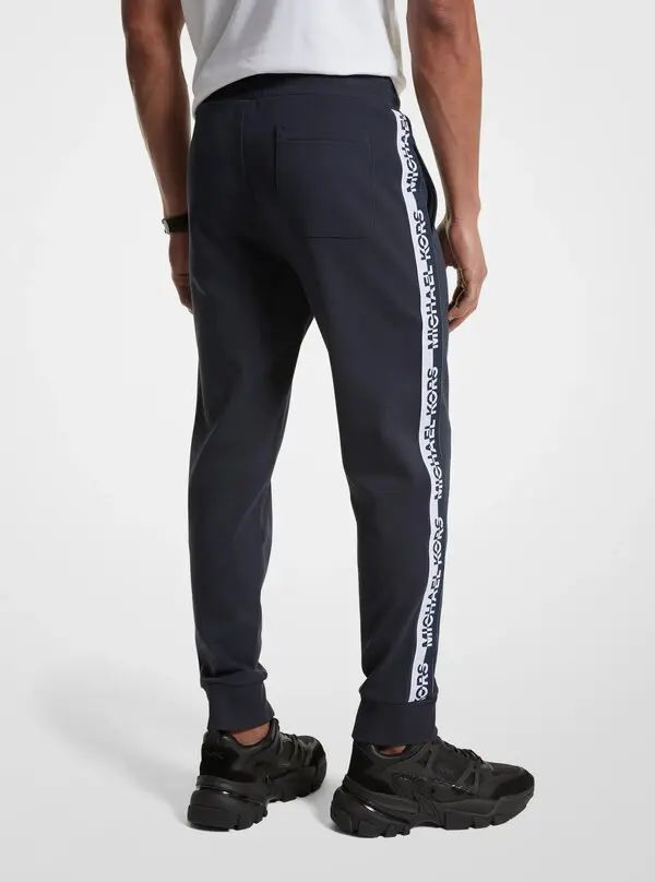 Michael Kors Logo Tape Cotton Blend Joggers - Blue