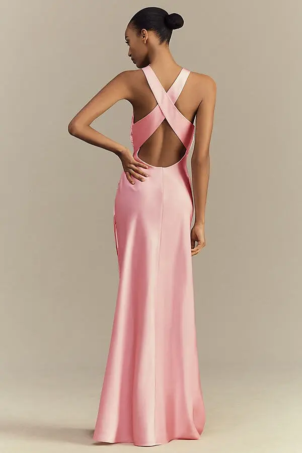 strapless open back dress Mariella Midi Dress