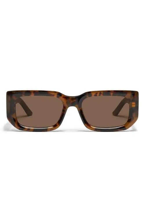 Quay Tell Me More 54mm Square Sunglasses - Coffee Tort/brown