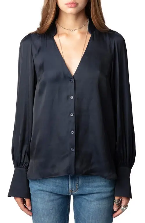 Zadig&Voltaire Tinous V-neck Shirt - Encre