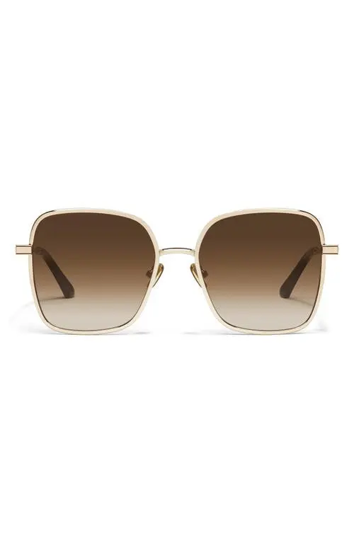 Quay 5th Ave 58mm Square Sunglasses - Gold/brown