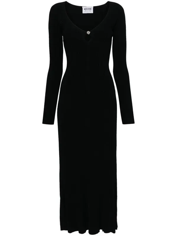 Moschino Ribbed-knit Maxi Dress