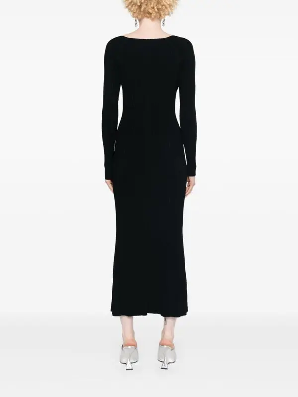 Moschino Ribbed-knit Maxi Dress