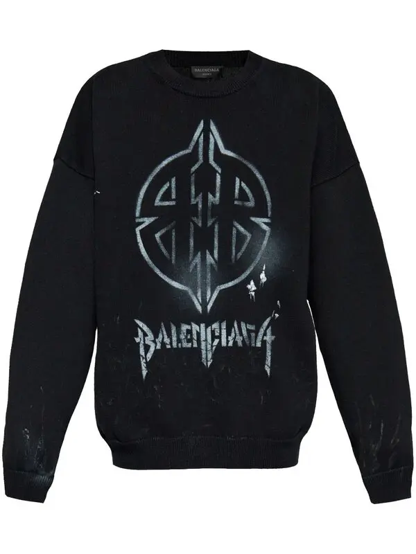 Balenciaga Logo-print Crewneck Sweatshirt