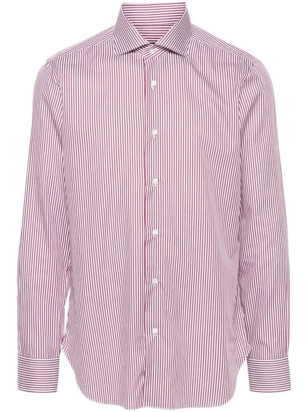 BARBA NAPOLI Striped Shirt - White