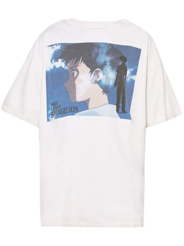 SAINT MXXXXXX Evangelion Shinji Cotton T-shirt - White