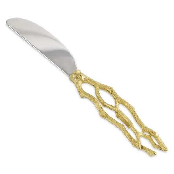 Michael Aram Butterfly Ginkgo Gold Cheeseboard W/ Spreader - White