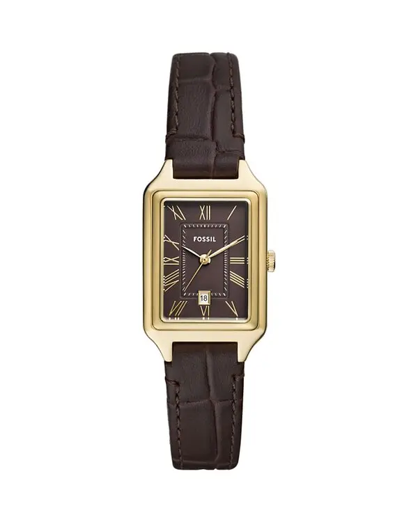 Fossil Raquel Three Hand Watch, 23mm X 38mm - Brown