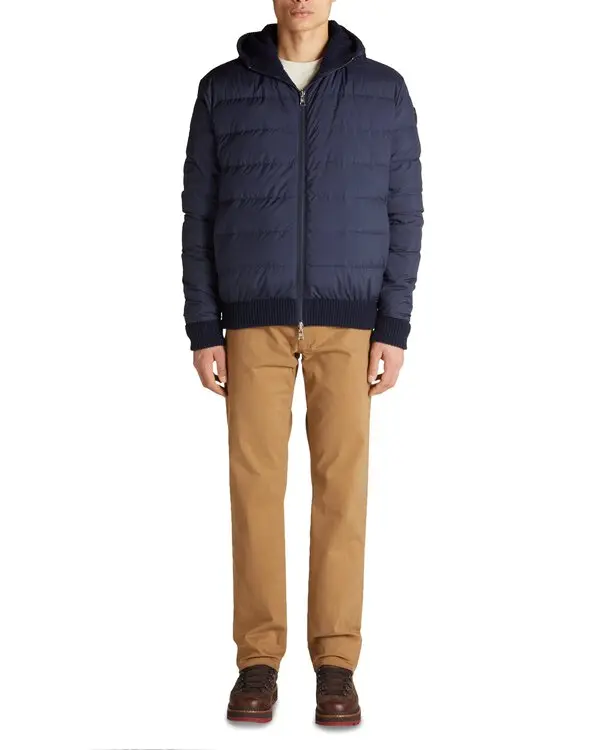 Moncler Wool & Cashmere Reversible Down Hoodie