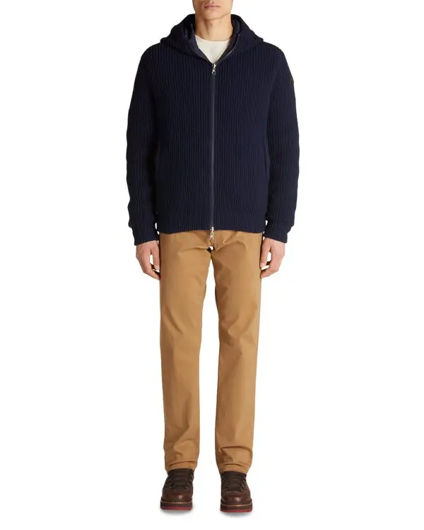 Moncler Wool & Cashmere Reversible Down Hoodie