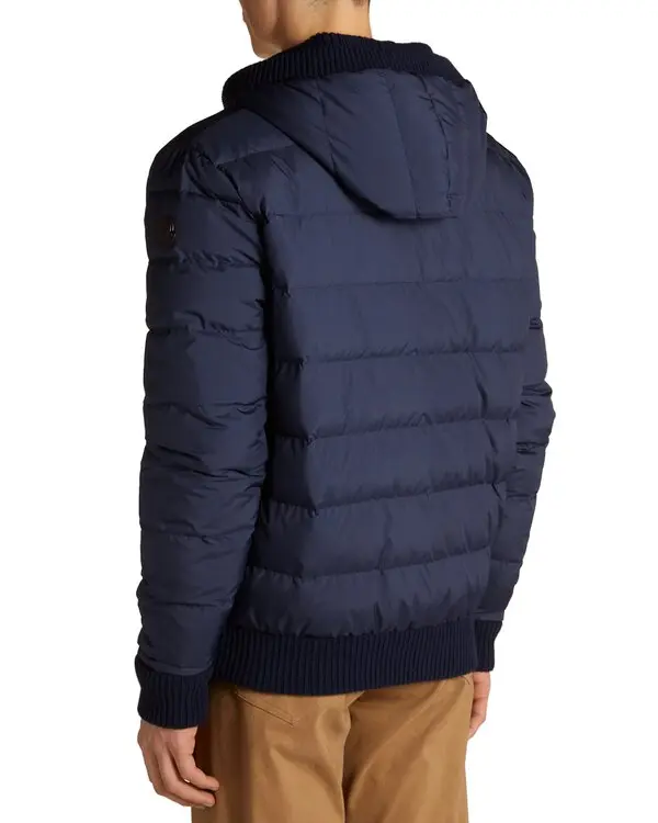 Moncler Wool & Cashmere Reversible Down Hoodie