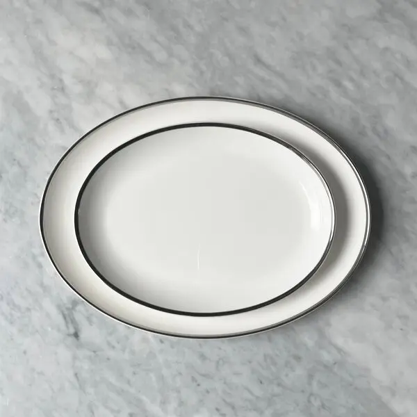 Twig New York Platinum Edge Oval Platter