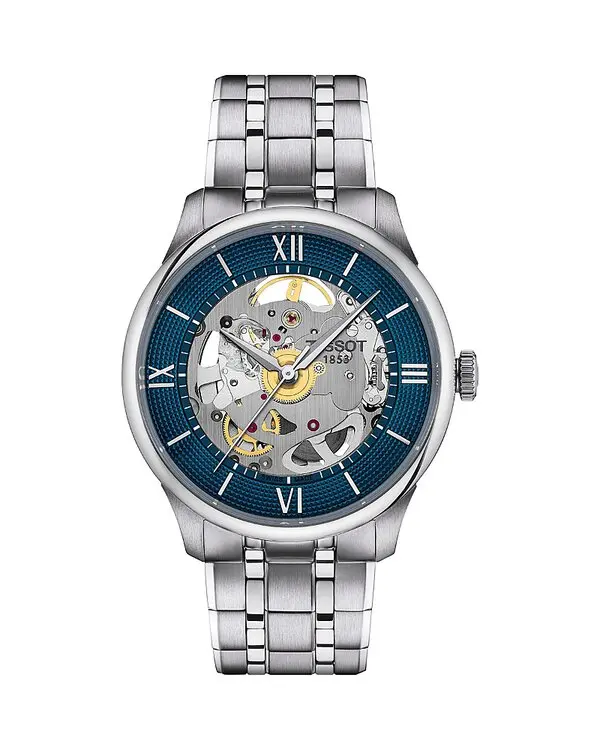 TISSOT Chemin Des Tourelles Powermatic 80 Squelette Watch, 39mm - Silver