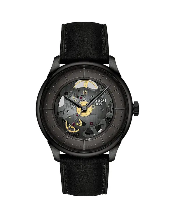 TISSOT Chemin Des Tourelles Powermatic 80 Squelette Watch, 39mm - Gray/black
