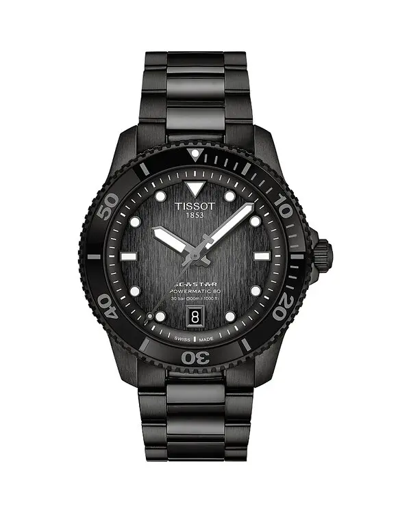 TISSOT Seastar 1000 Powermatic 80 Watch - Black