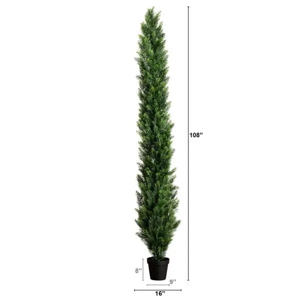 NEARLY NATURAL 9' Uv Resistant Artificial Cedar Pine Tree