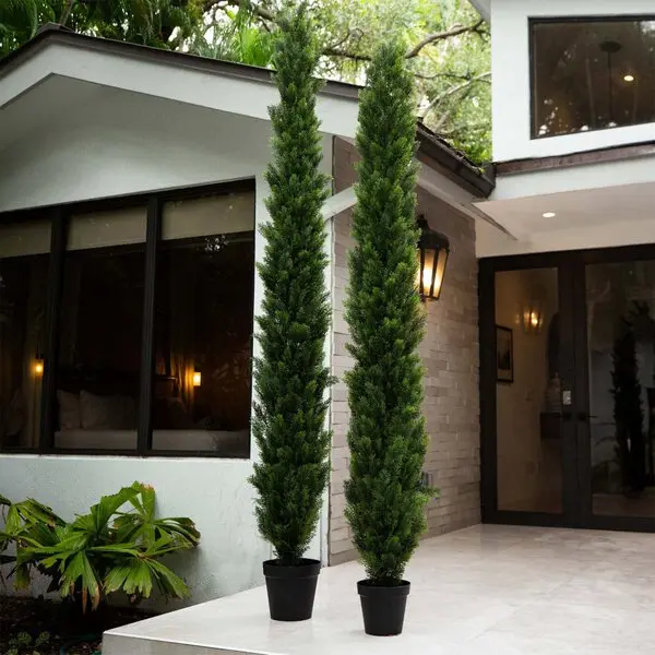 NEARLY NATURAL 9' Uv Resistant Artificial Cedar Pine Tree