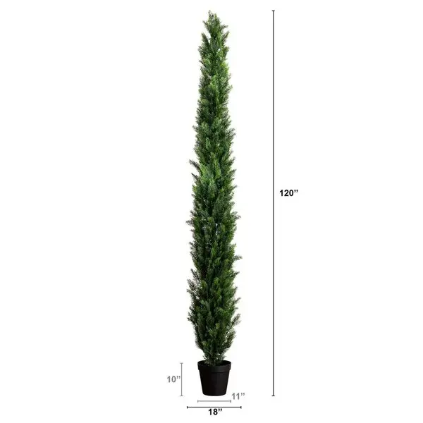 NEARLY NATURAL 10' Uv Resistant Artificial Cedar Pine Tree