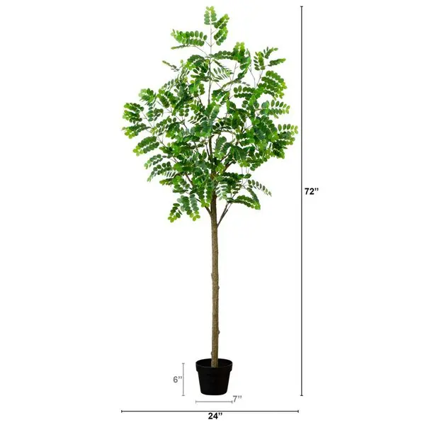 NEARLY NATURAL 6' Artificial Greco Citrus Tree With Real Touch Leaves