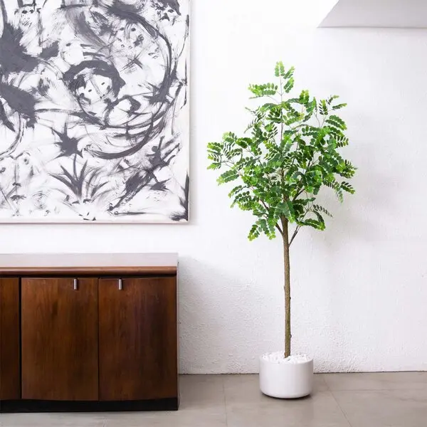 NEARLY NATURAL 6' Artificial Greco Citrus Tree With Real Touch Leaves