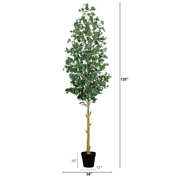 NEARLY NATURAL 10' Artificial Eucalyptus Tree
