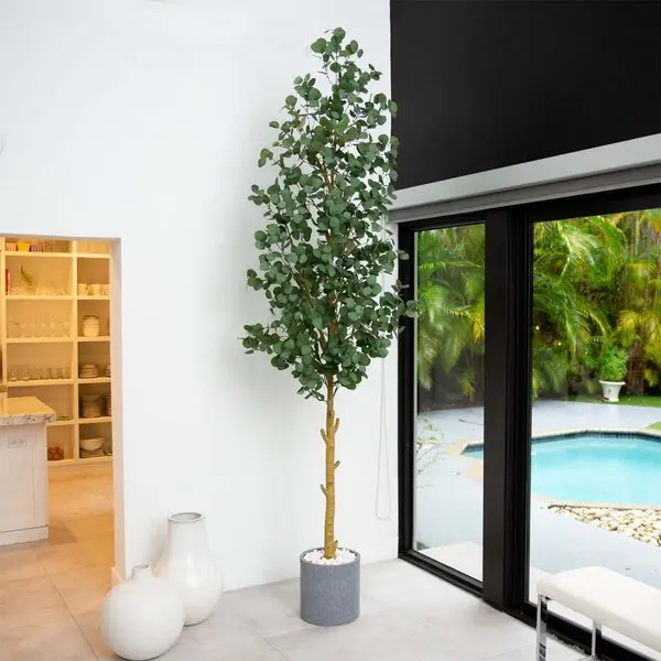 NEARLY NATURAL 10' Artificial Eucalyptus Tree