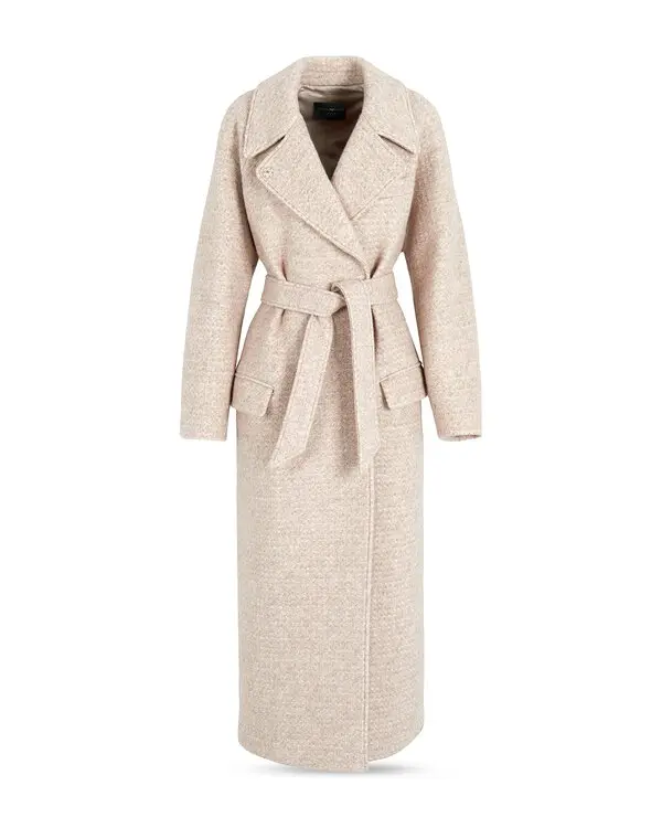 Emporio Armani Wool Melange Belted Trench Coat