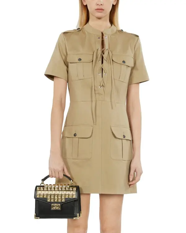 beige long shirt dress English Factory main image 0