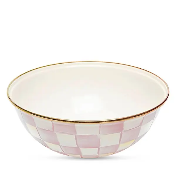 MACKENZIE-CHILDS Rosy Check Medium Everyday Bowl - Pink