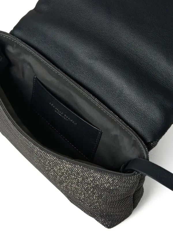 Brunello Cucinelli Shiny Crossbody Bag - Black
