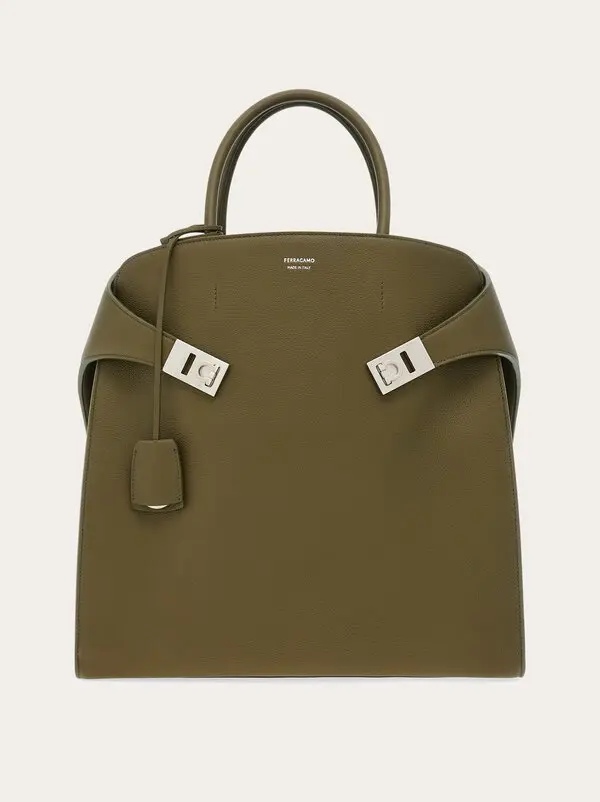 FERRAGAMO Hug Tote Bag - Olive Green