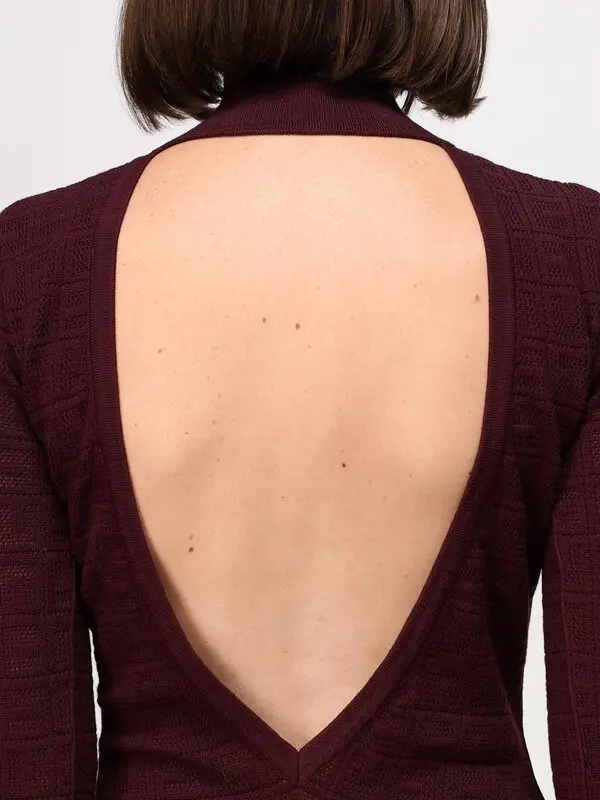 Elisabetta Franchi Dress In Burgundy - 50% Off | Editorialist
