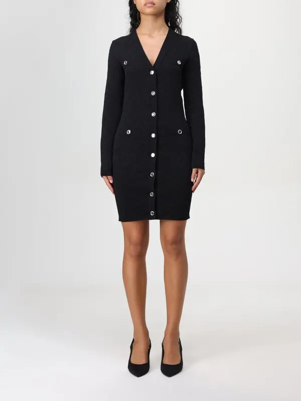 Pinko Button-up V-neck Dress