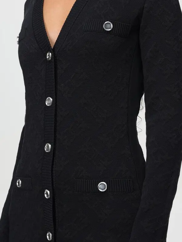 Pinko Button-up V-neck Dress