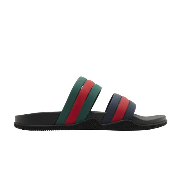 Gucci Agrado Grg Rubber Slides - Black