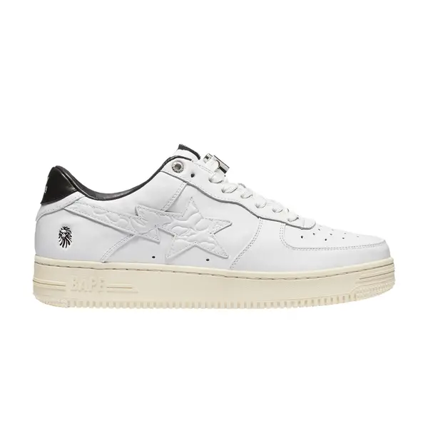 A BATHING APE Black X Bapesta Sneakers - White
