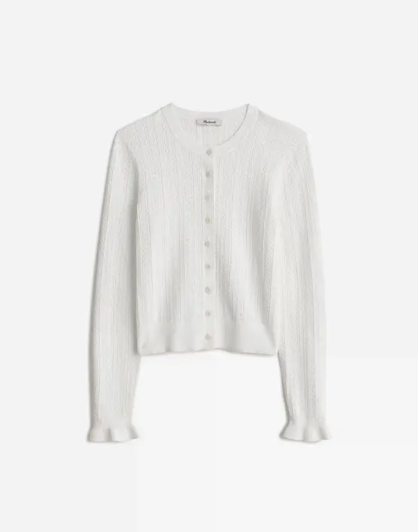Madewell The Signature Open-knit Cardigan - Frost