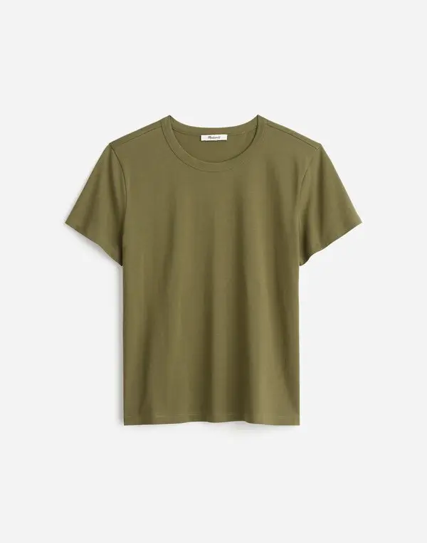 Madewell The Perfect Crewneck Tee In Allday Jersey - Faded Ivy