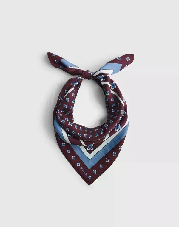 Madewell Small Silk Bandana - Dark Pomegranate