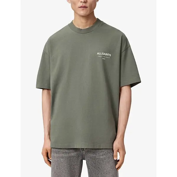 ALLSAINTS Underground Logo-print Relaxed-fit Cotton T-shirt - Maple Green