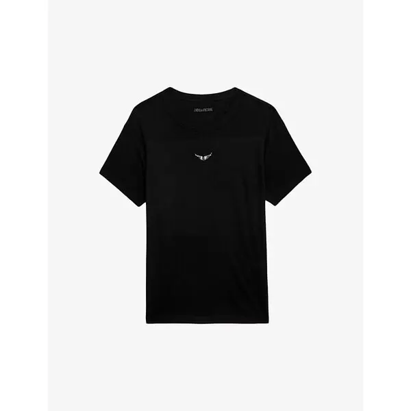 Zadig&Voltaire Marta Diamante-embellished T-shirt - Noir